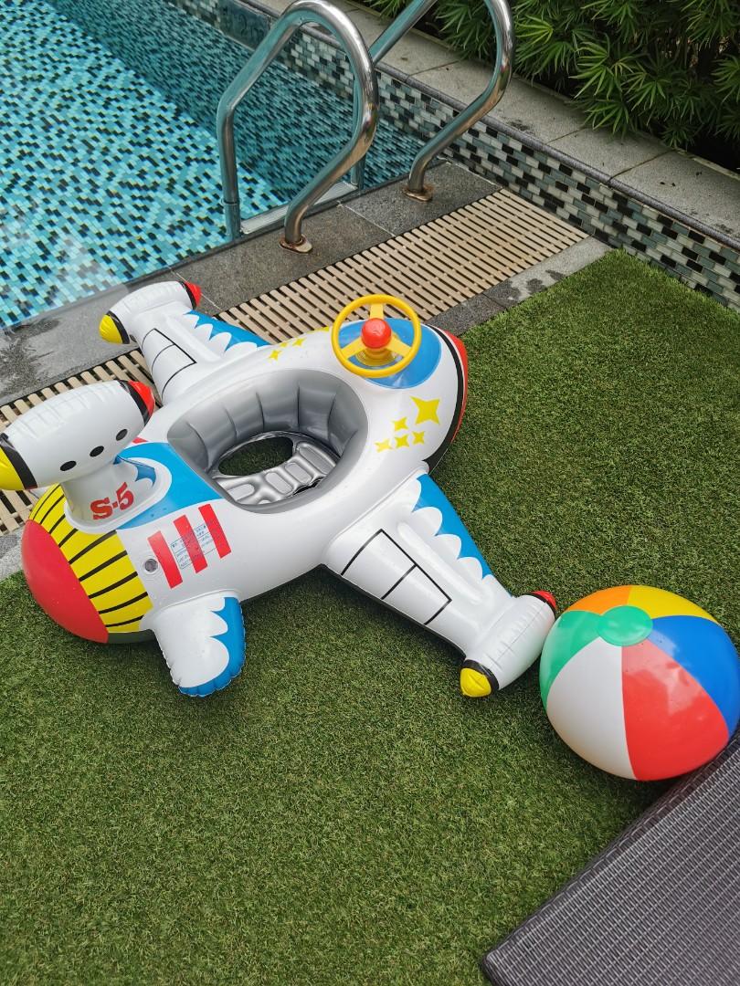 Swimming Inflatable float seat boat + free gift, Babies & Kids, Going Out, Other Babies Going ...