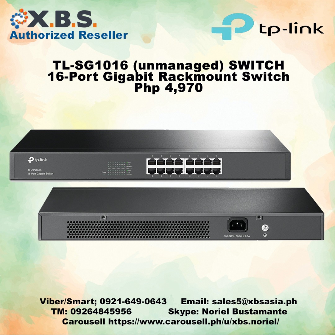 TL-SG1016 (unmanaged) SWITCH 16-Port Gigabit, Computers & Tech, Office ...