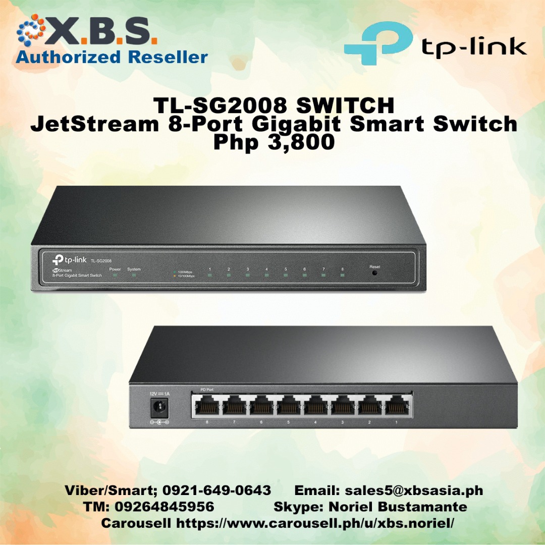 TL-SG2008 SWITCH JetStream 8-Port Gigabit Smart Switch, Computers ...