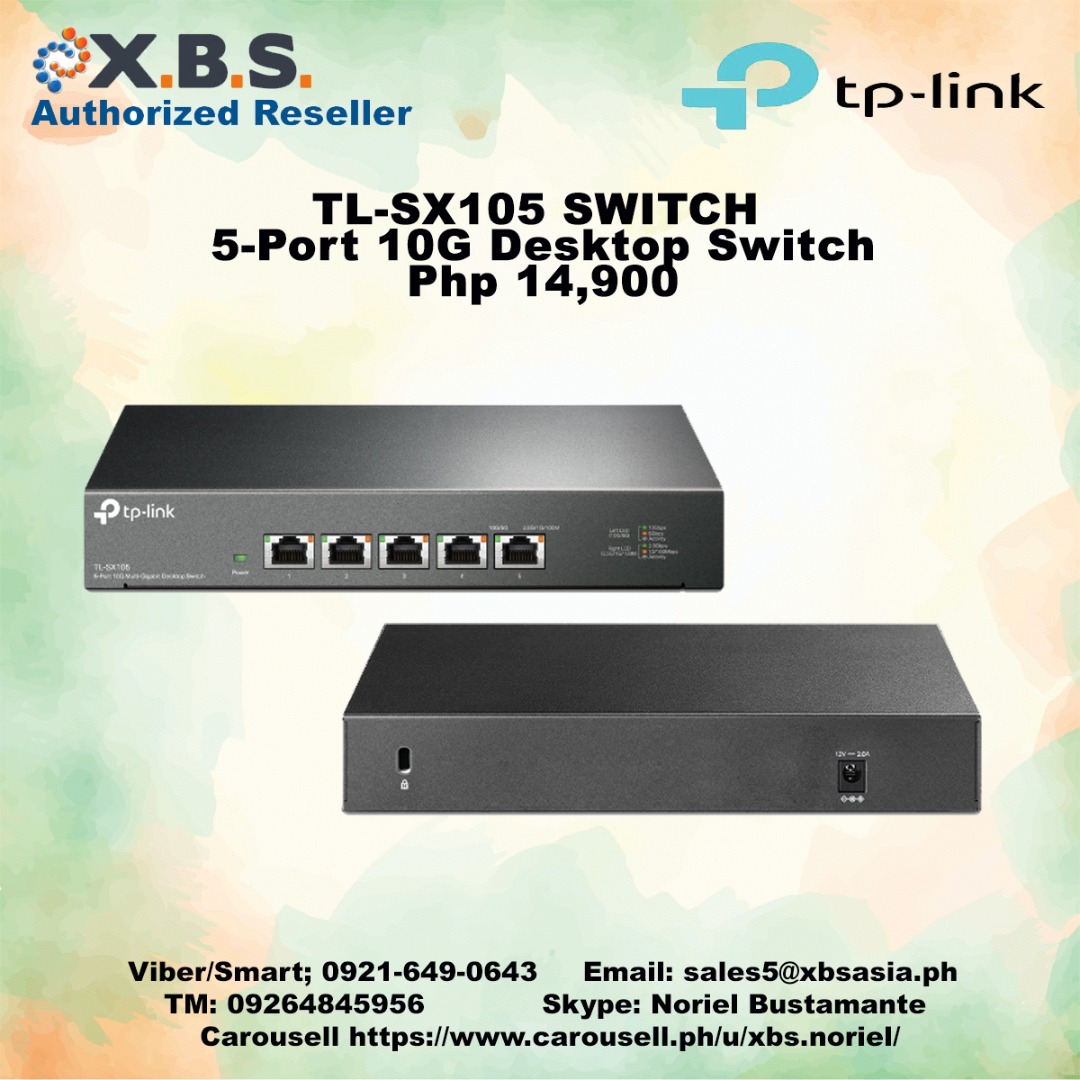 TL-SX105 SWITCH 5-Port 10G Desktop Switch, Computers & Tech, Office ...