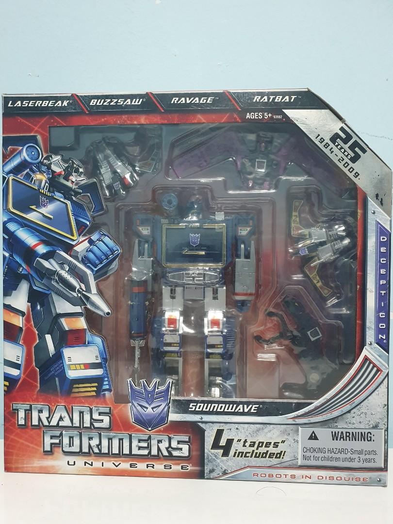 Transformers Soundwave Figure includes 4 cassettes tapes Laserbeak ...