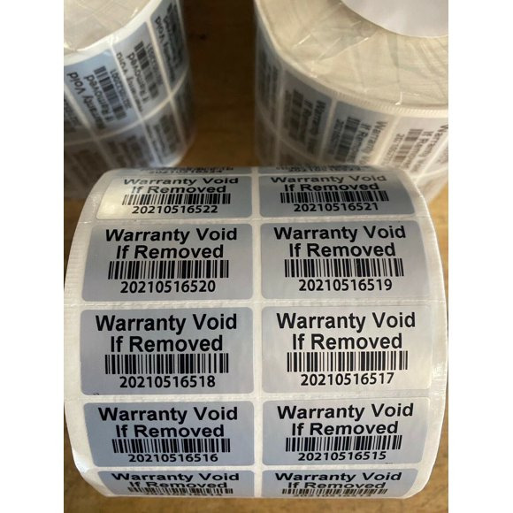 Void Warranty Sticker with Custom Print or Barcode, Commercial & Industrial, Construction Tools ...