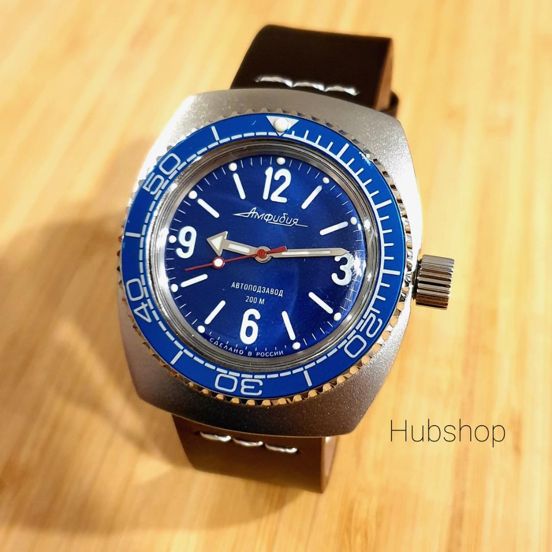 Vostok Amphibia Mod Classic Automatic "Panerai" Blue Dial. 200 M water ...