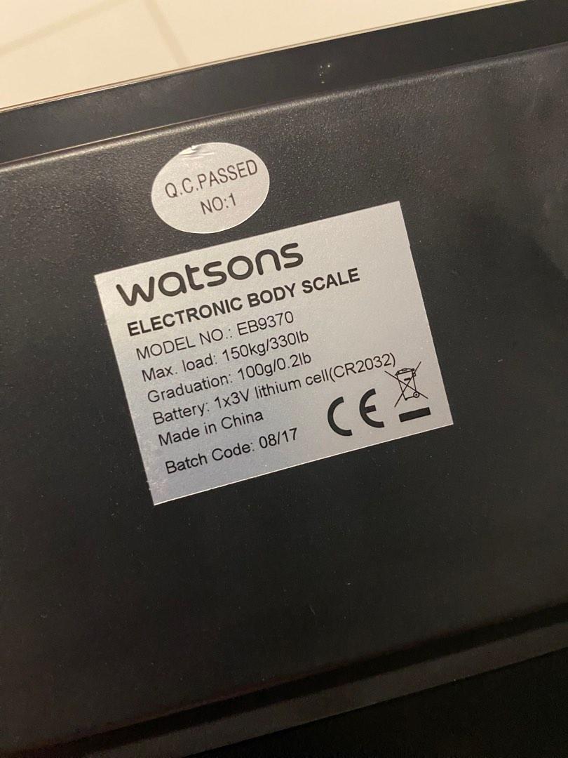 Watsons digital body scale, Health & Nutrition, Health Monitors ...