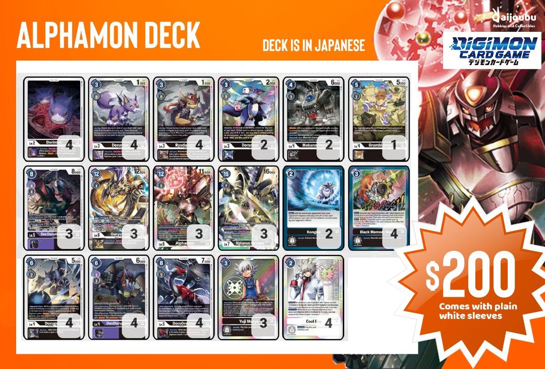 WTS Digimon Alphamon Black deck, Hobbies & Toys, Toys & Games on Carousell