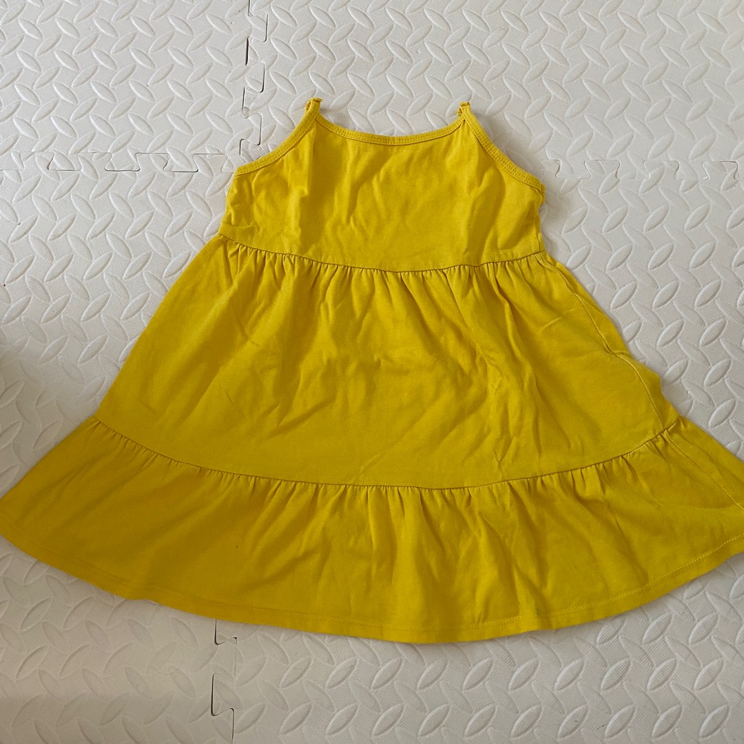 Yellow dress 1-3 years old with stain, Babies & Kids, Babies & Kids ...