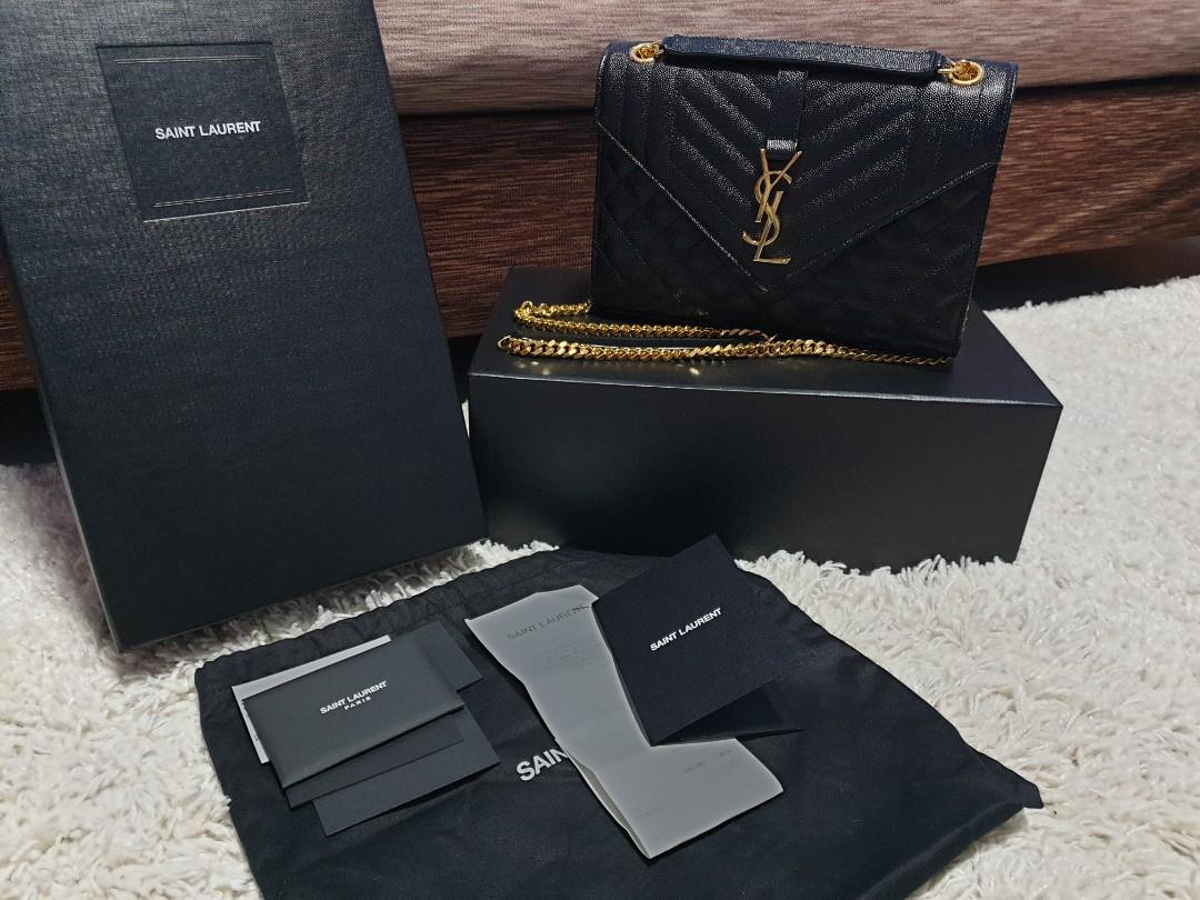 YSL Envelope Medium Chain Bag, Luxury, Bags & Wallets on Carousell