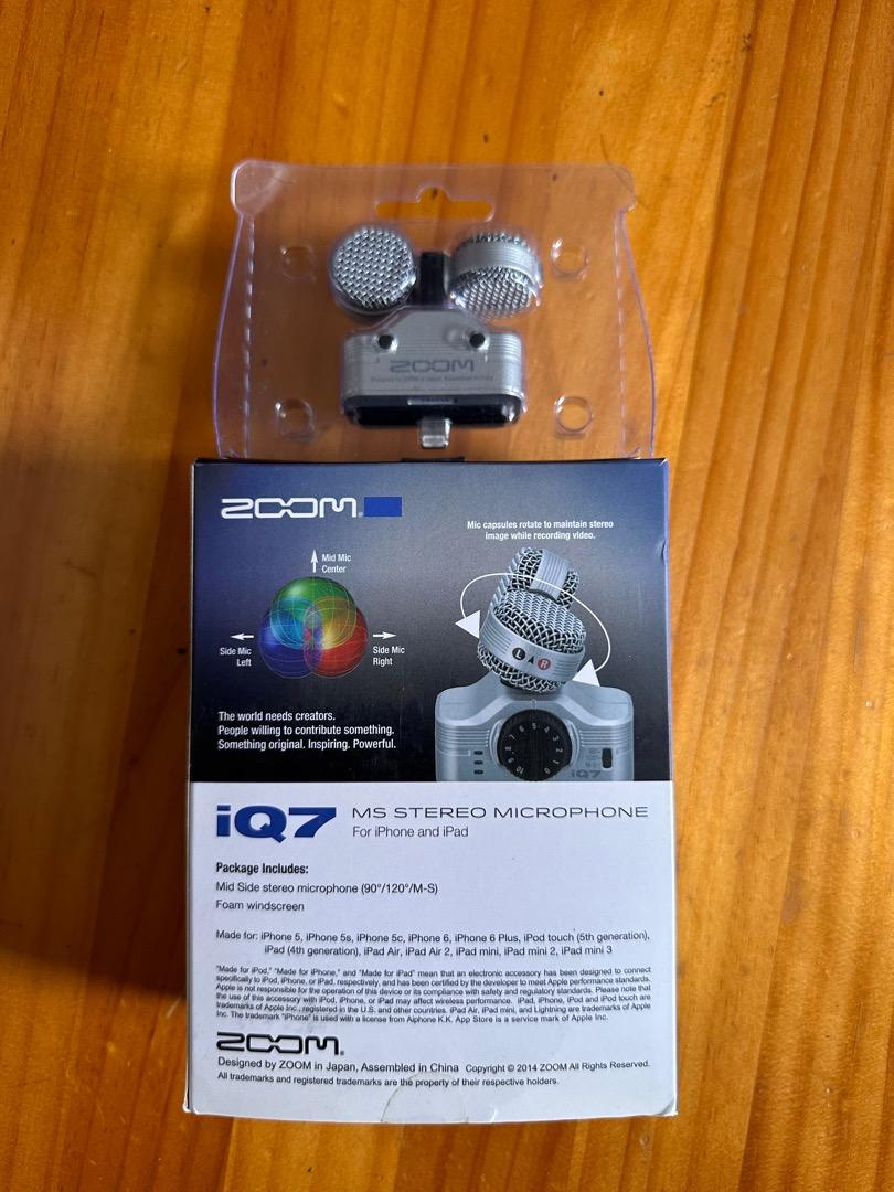 Zoom iQ7 Mid-Side Stereo Microphone for iOS Devices with Lightning ...