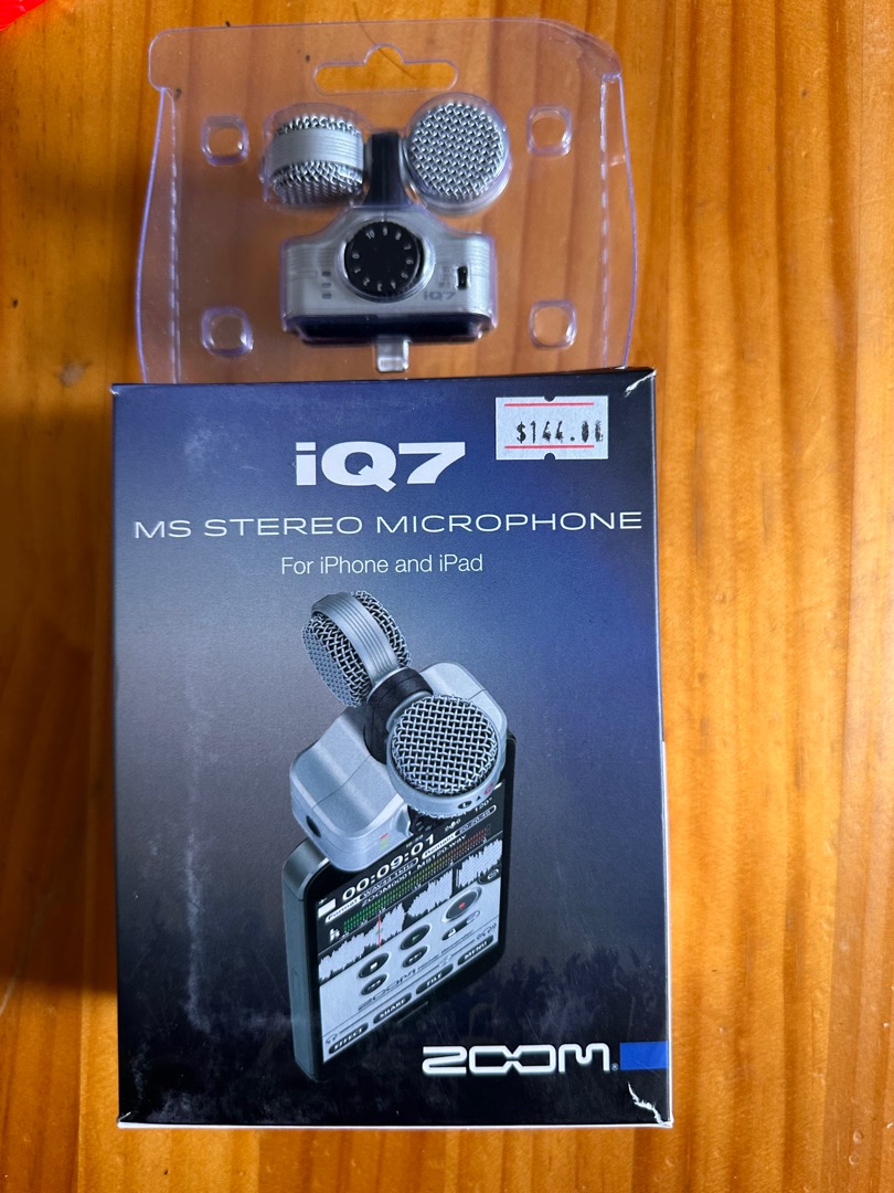 Zoom iQ7 Mid-Side Stereo Microphone for iOS Devices with Lightning Connector, Audio, Microphones ...