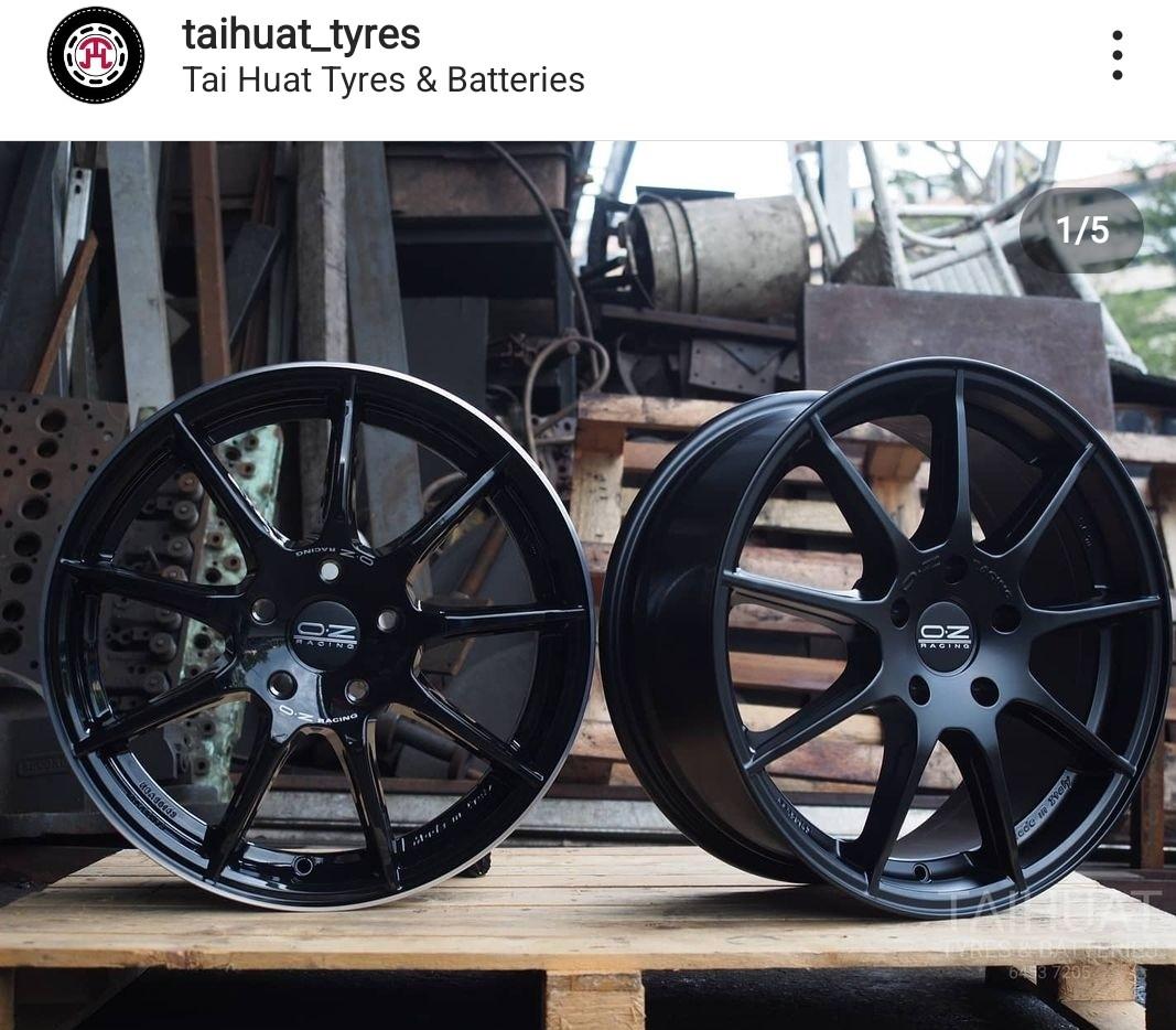 17" 18" OZ racing Veloct GT Black OZ rims Italy 5x114.3, Car ...