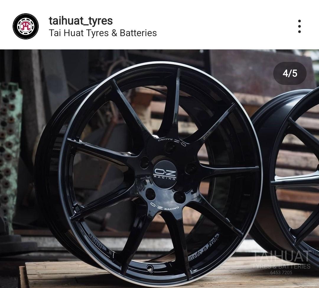 17" 18" OZ racing Veloct GT Black OZ rims Italy 5x114.3, Car ...