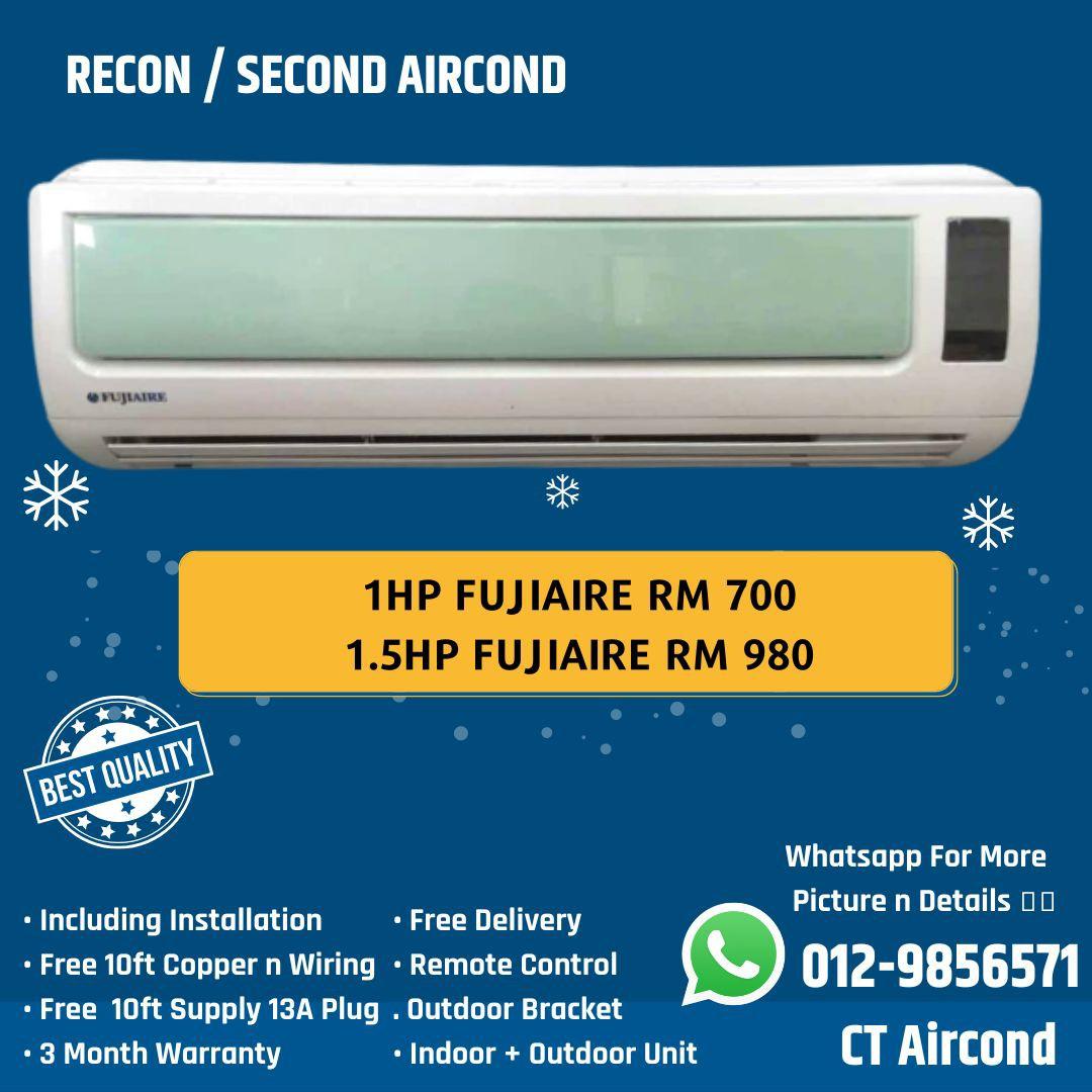 1hp Fujiaire Aircond Ac441, TV & Home Appliances, Air Conditioners ...