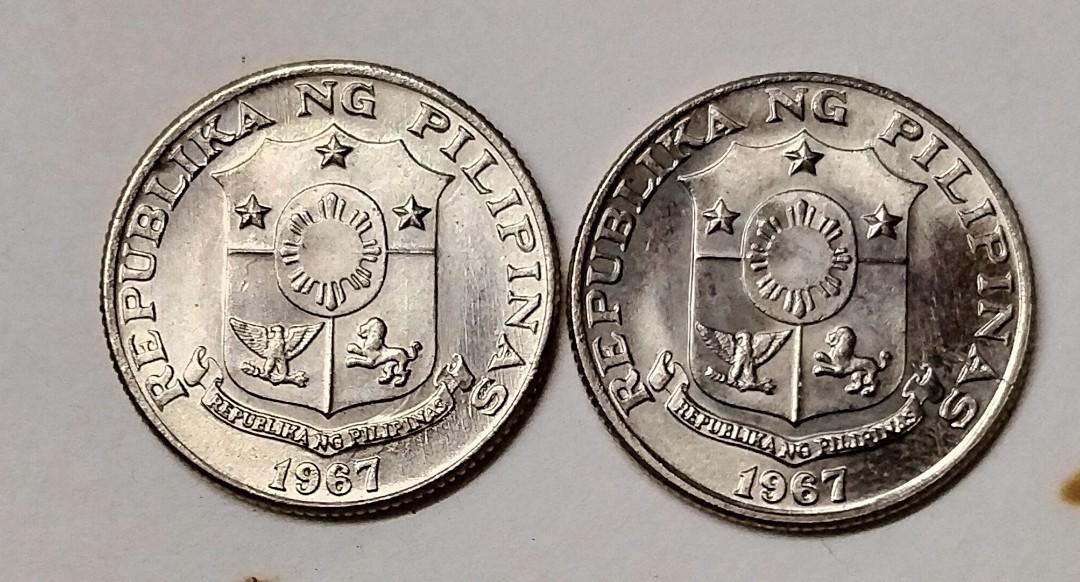 1st issues 1967 Pilipino Series 10 sentimos old coin Uncirculated ...