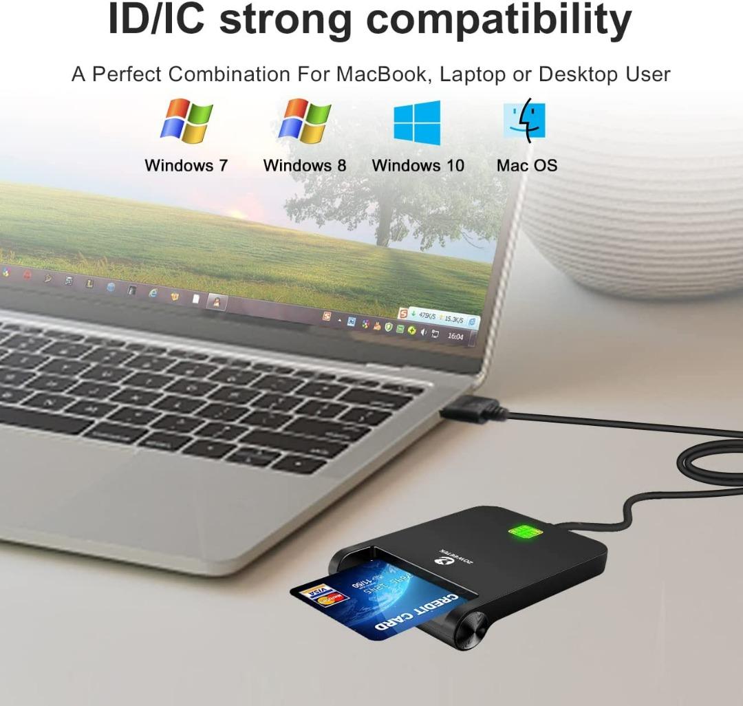 3250) ZOWEETEK CAC Reader Military, CAC Card Reader Military, Smart ...