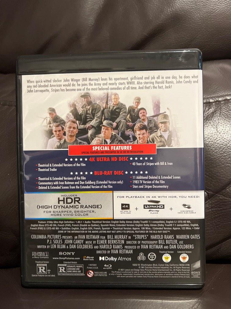(4K exclusive) Stripes - 4K UHD Ultra HD Blu-ray bluray, Hobbies & Toys, Music & Media, CDs ...
