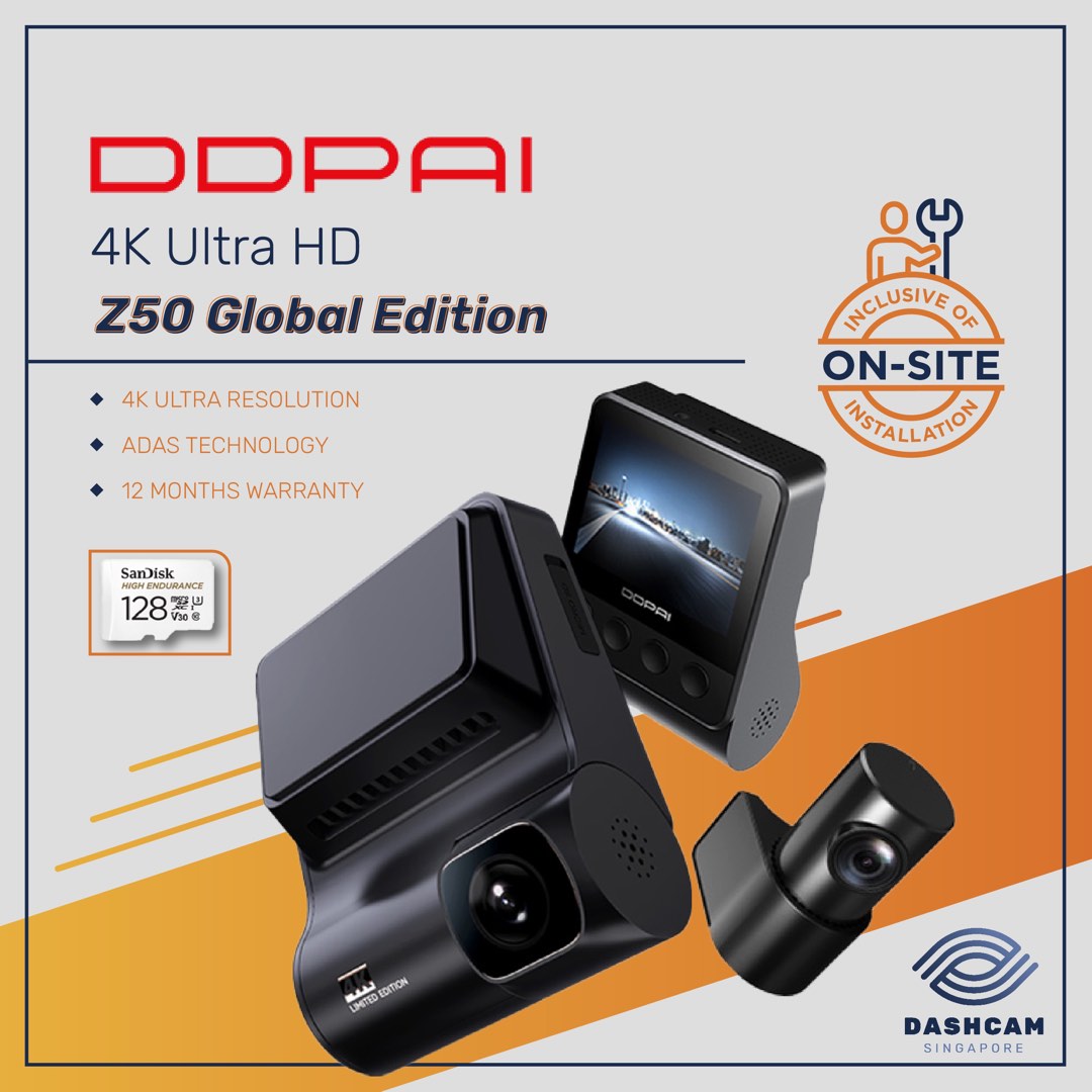 4K Ultra HD Dashcam | DDPAI Z50 GPS [Global Edition] | Dual Channel 4K UHD Parking Monitor ...