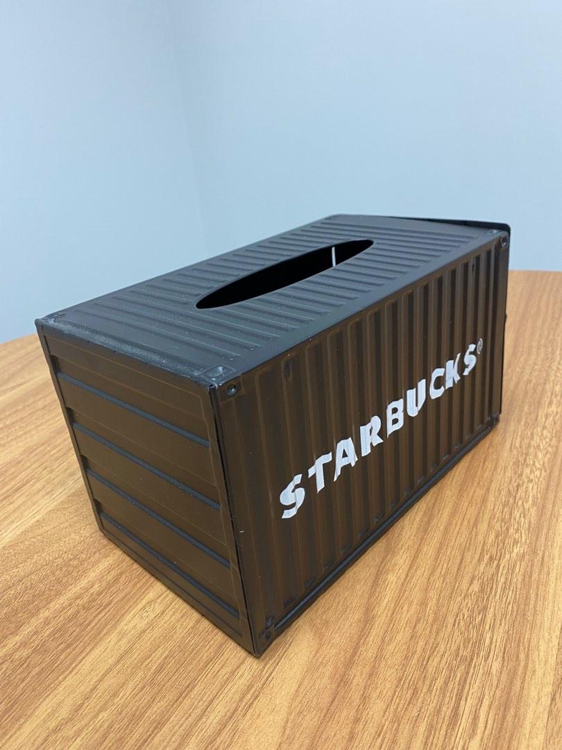 台灣限定 Starbucks 星巴克萬用面紙貨櫃鐵盒 Tissue Box, 傢俬＆家居, 其他, 收納箱及袋 - Carousell