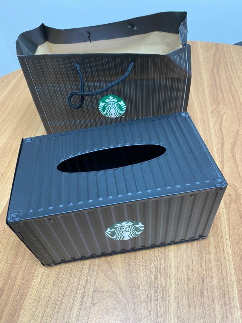 台灣限定 Starbucks 星巴克萬用面紙貨櫃鐵盒 Tissue Box, 傢俬＆家居, 其他, 收納箱及袋 - Carousell