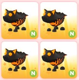 Adopt Me! Mega Lava Wolf for sale, Video Gaming, Gaming Accessories, In ...