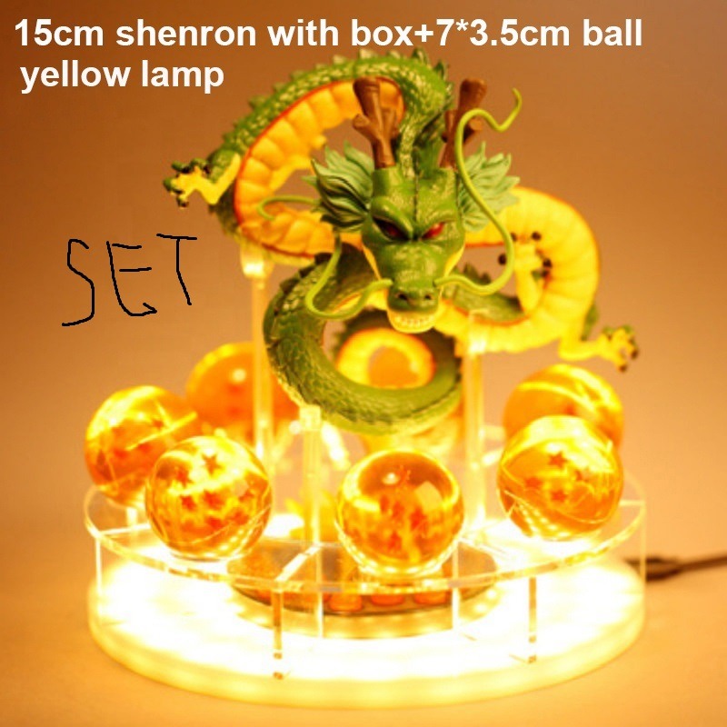 Anime Dragon Ball Z Shenron Figure +7pcs 3.5cm Balls+Acrylic Shelf ...