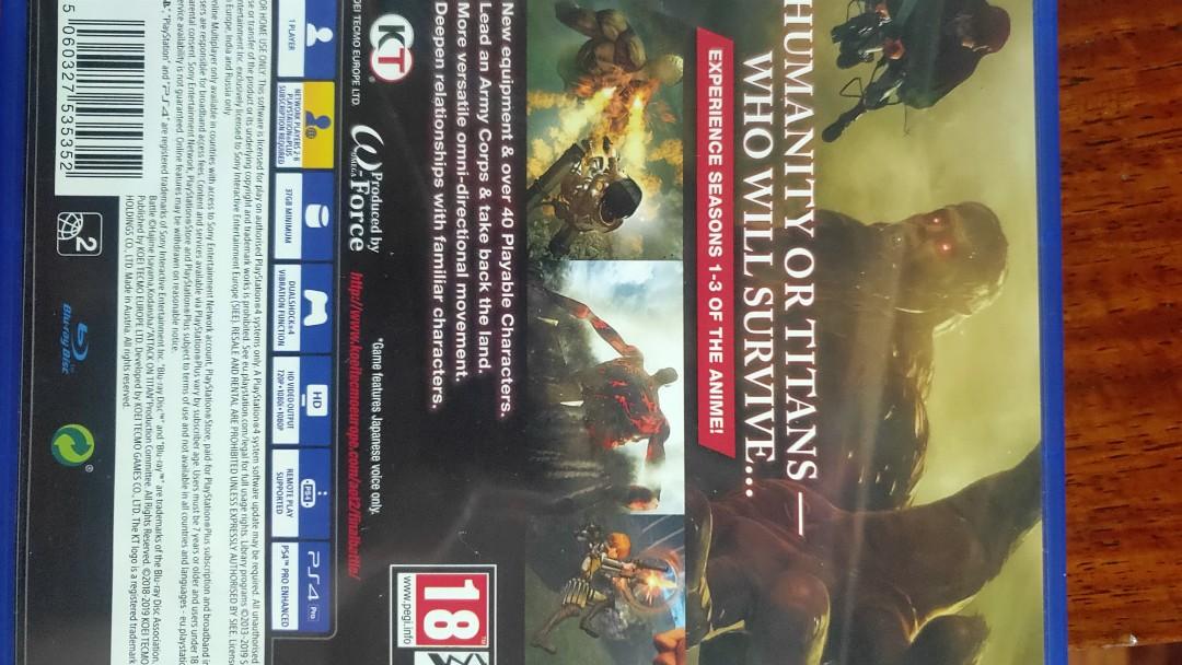 Aot 2 final battle, Video Gaming, Video Games, PlayStation on Carousell