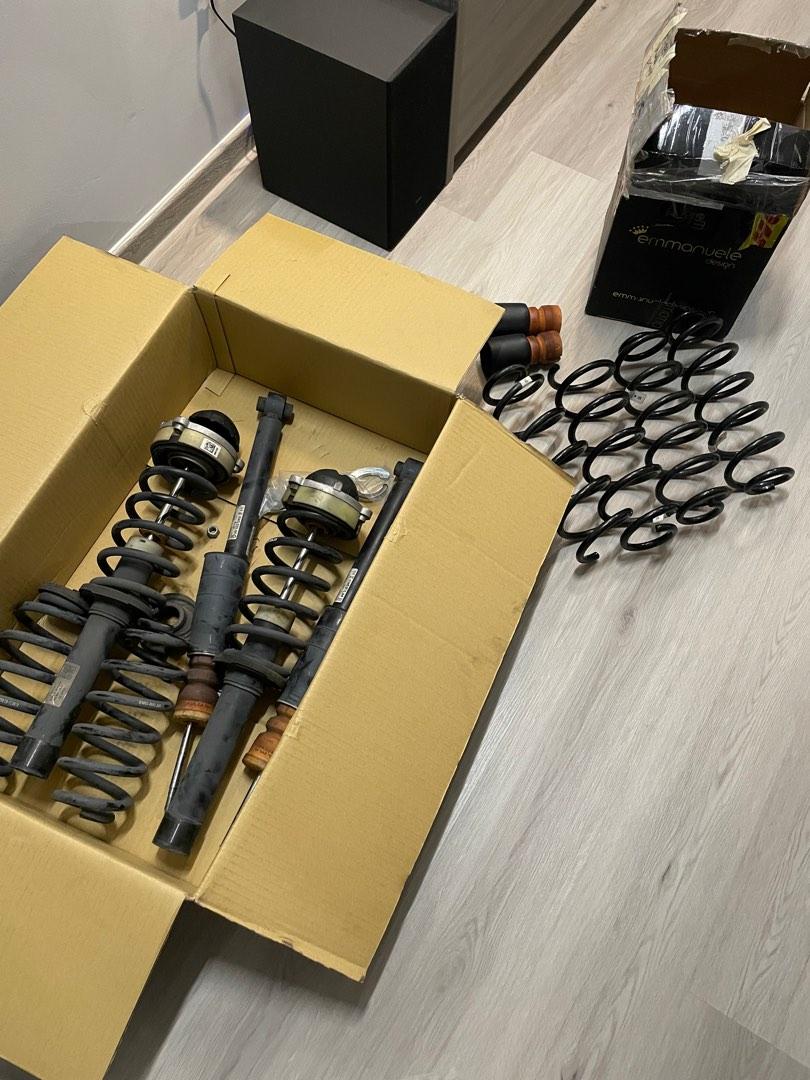 Audi A4 B9 Original Suspension with Lowering Springs, Car Accessories ...