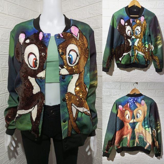 Bambi Varsity Jacket, Women's Fashion, Coats, Jackets and Outerwear on ...