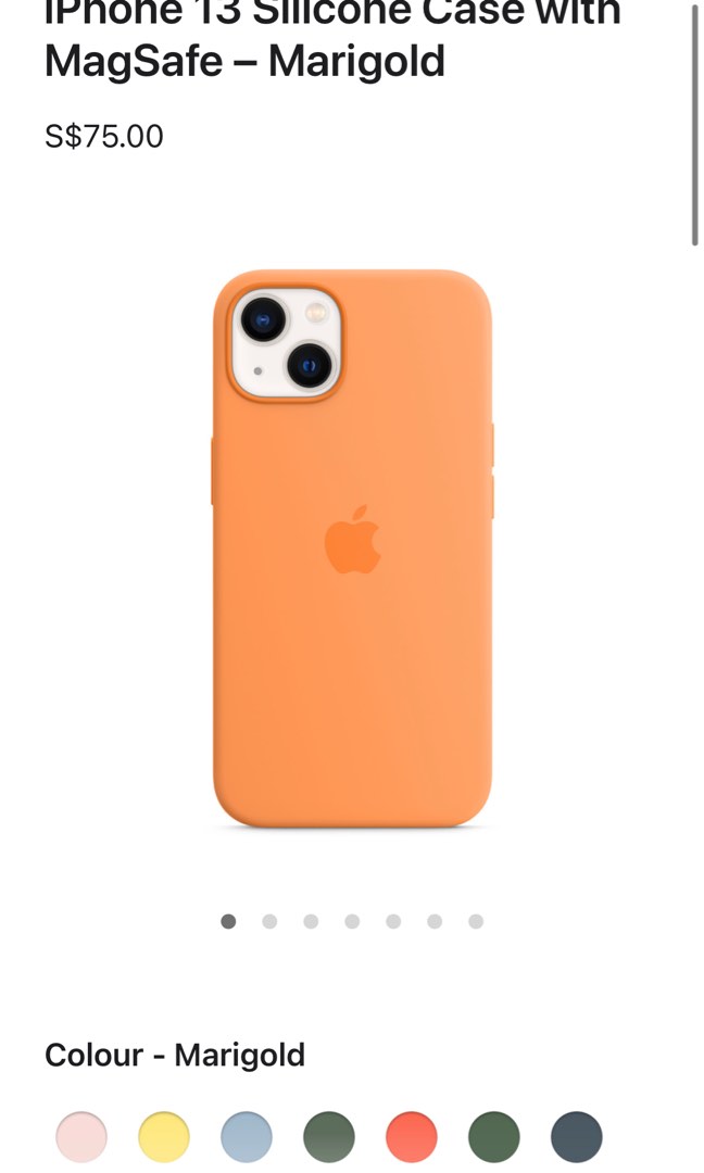 [BNIB]- Authentic iPhone 13 Silicon Case with MagSafe (Marigold), Mobile Phones & Gadgets ...