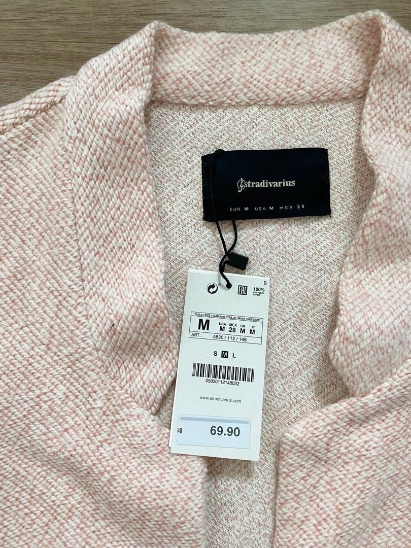 BNWT Stradivarius Winter Trench Coat in Light Pink, Women's Fashion ...