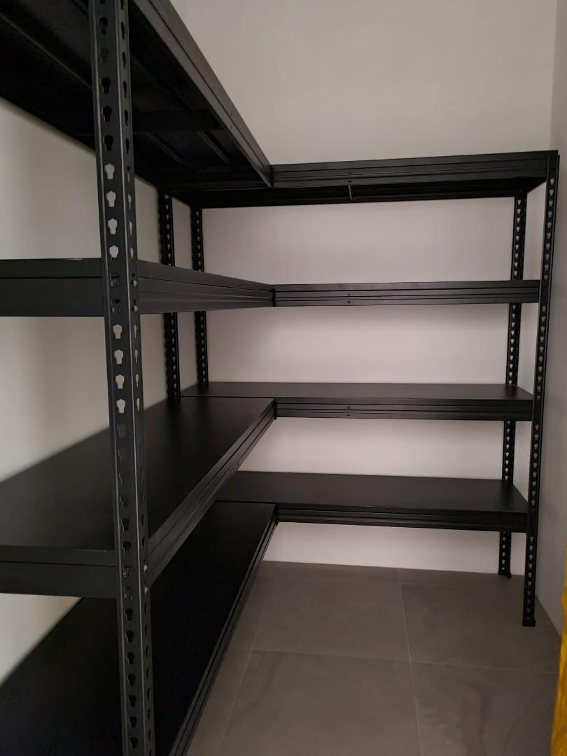 Boltless Shelving Storage Rack, L Shape Rack, BTO, Bomb Shelter Rack ...