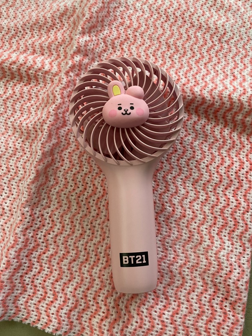 Bt21 cooky rechargeable mini fan, Hobbies & Toys, Memorabilia ...