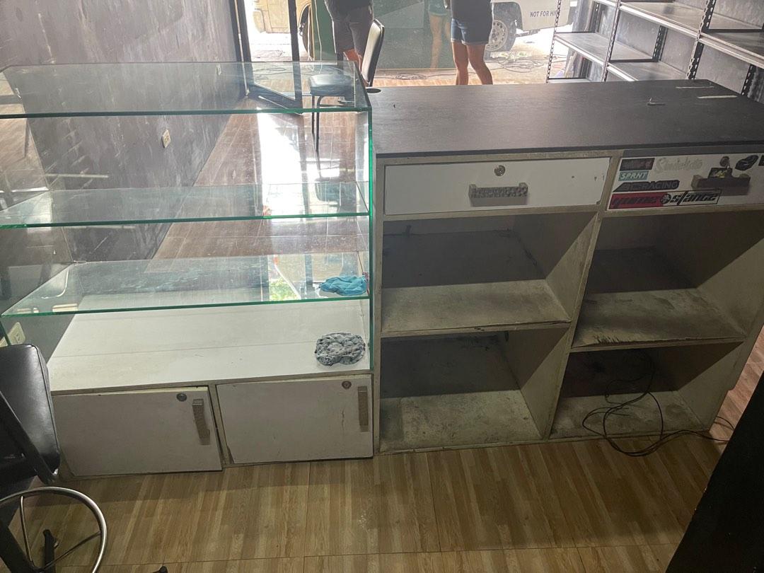 Cashier Counter Table with Glass, Furniture & Home Living, Furniture ...