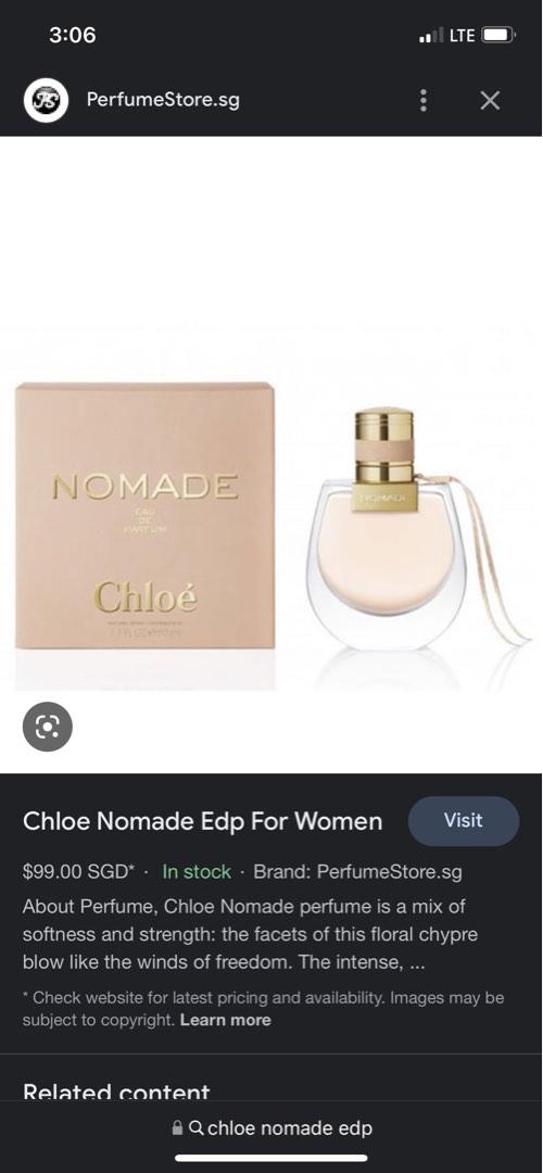 Chloe Nomade Edp, Beauty & Personal Care, Fragrance & Deodorants on Carousell