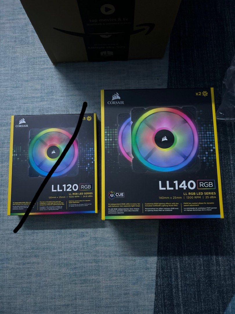 Corsair LL140 RGB Fans (LL120 SOLD), Computers & Tech, Parts ...