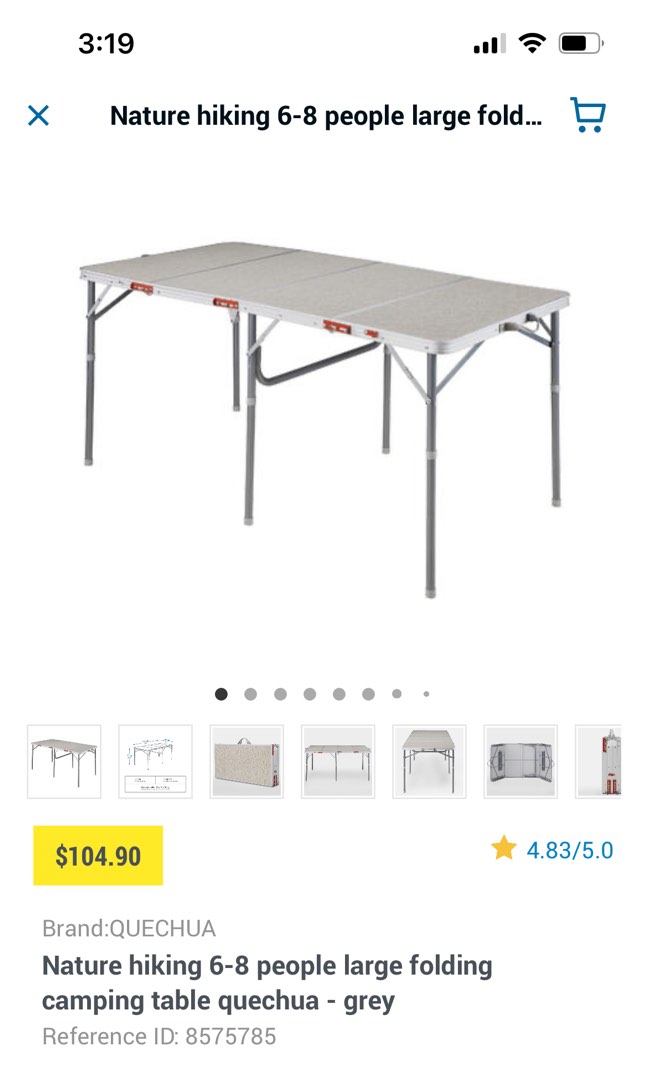 Decathlon foldable table, Furniture & Home Living, Furniture, Tables ...
