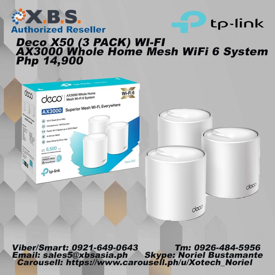 Deco X50 (3 PACK) WI-FI AX3000 Whole Home Mesh WiFi 6 System, Computers ...