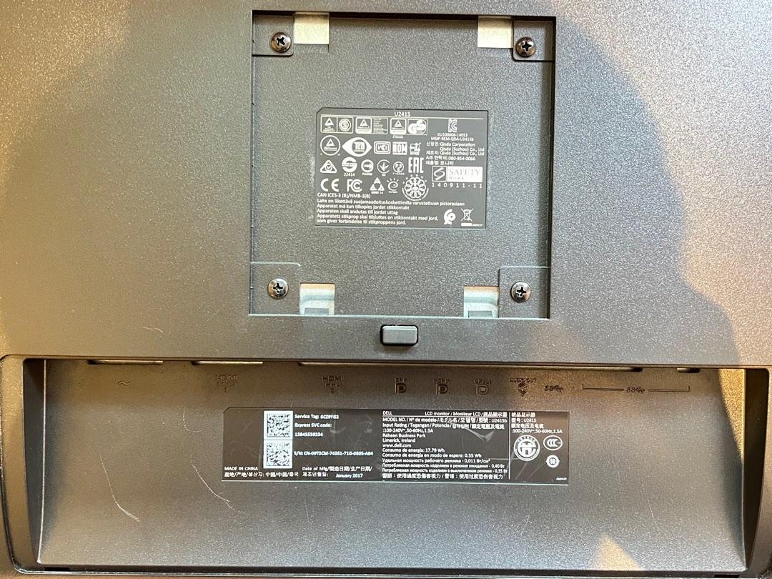 Dell Monitor UltraSharp U2415, Computers & Tech, Parts & Accessories ...