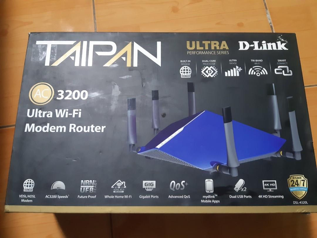 D-Link Taipan 3200ac ultra wi-fi modem router, Computers & Tech, Parts ...