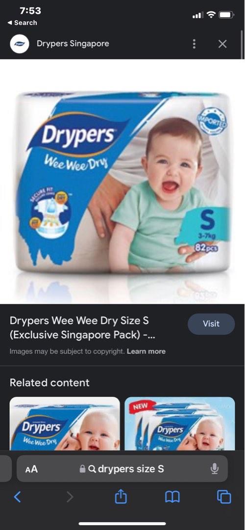 Drypers Wee Wee Dry, Babies & Kids, Bathing & Changing, Diapers & Baby ...