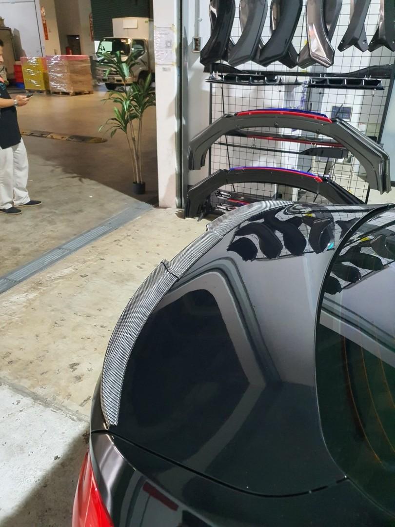 DUCK LIP SPOILER CF pattern for bmw Mercedes benz Audi Lexus Peugeot MG ...