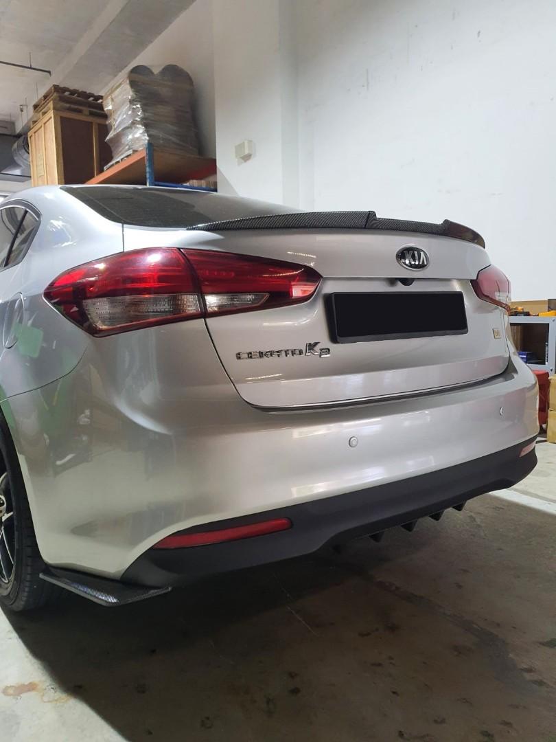 DUCK LIP SPOILER CF pattern for bmw Mercedes benz Audi Lexus Peugeot MG ...