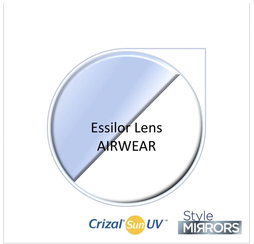 Essilor - AIRWEAR 球面全視線 Style Mirrors 變色鏡片 (訂製), 男裝, 手錶及配件, 眼鏡 - Carousell