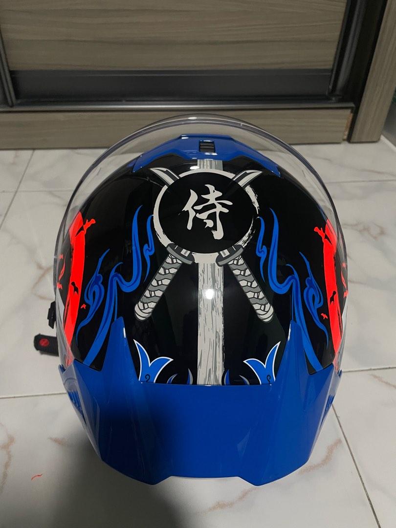 Evo helmet Rs9 Samurai Blue, Motorcycles, Motorcycle Accessories on ...