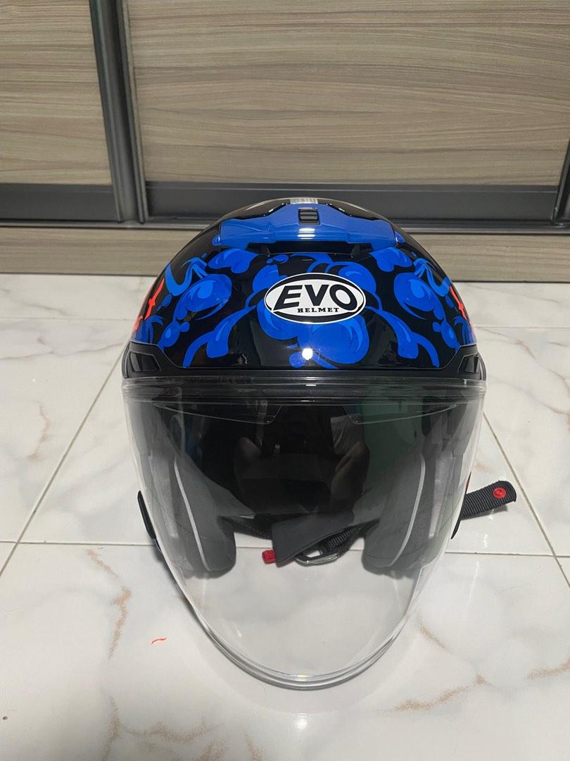 Evo helmet Rs9 Samurai Blue, Motorcycles, Motorcycle Accessories on ...