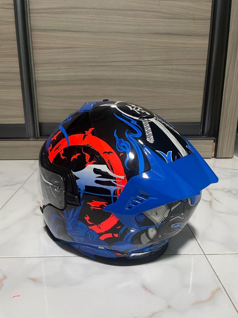 Evo helmet Rs9 Samurai Blue, Motorcycles, Motorcycle Accessories on ...