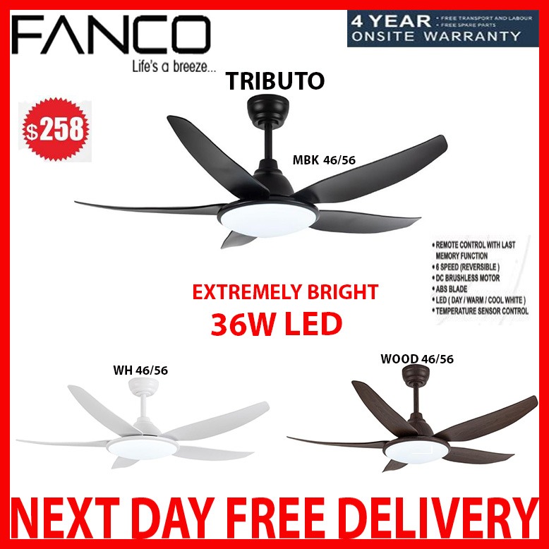 Fanco Tributo Ceiling Fan, Furniture & Home Living, Lighting & Fans ...