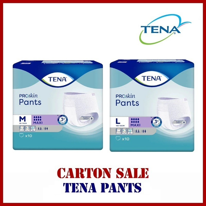 [Free Delivery] TENA Pants Adult Diapers Unisex Pants Diaper New Packaging Proskin Version (100% ...