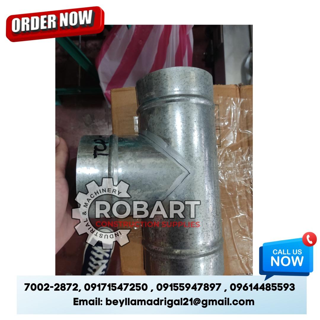 Galvanized Tee Spiral Duct, Commercial & Industrial, Construction Tools & Equipment on Carousell