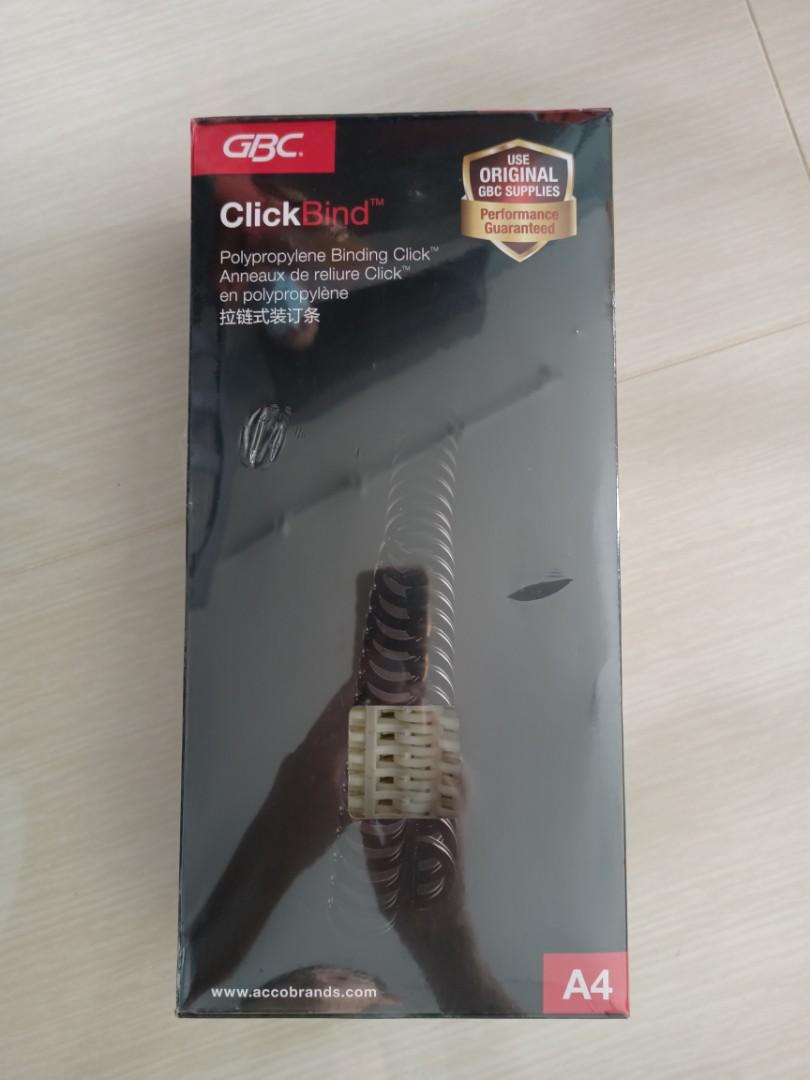 GBC ClickBind A4 12mm - White, Hobbies & Toys, Stationery & Craft ...