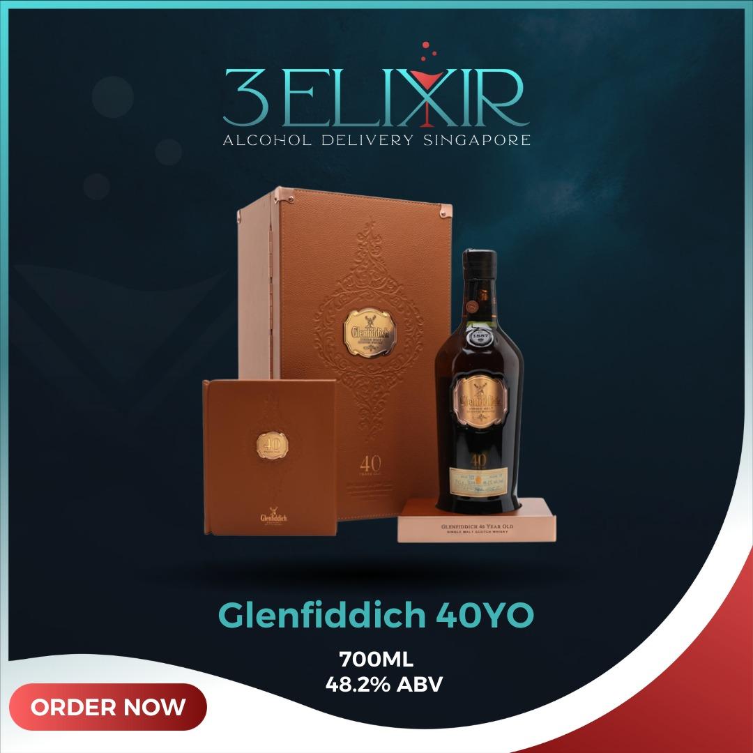 Glenfiddich 40 Years Old 700ML, Food & Drinks, Alcoholic Beverages on Carousell